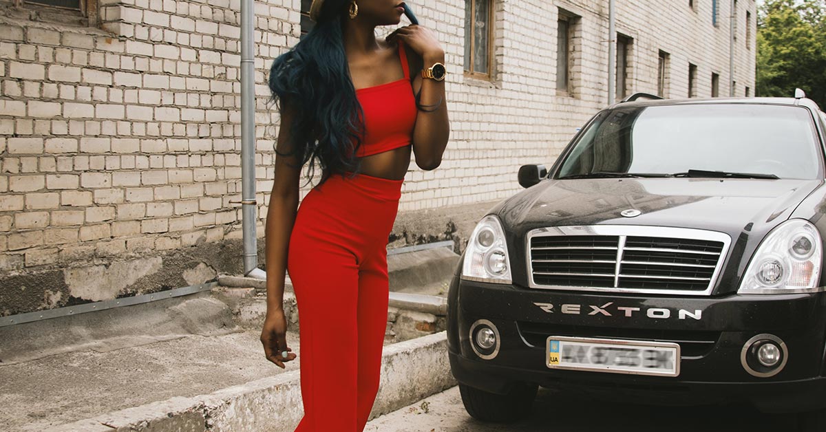 Dress Like A Top Model – Red and Black Outfits! - The Jacket Maker Blog